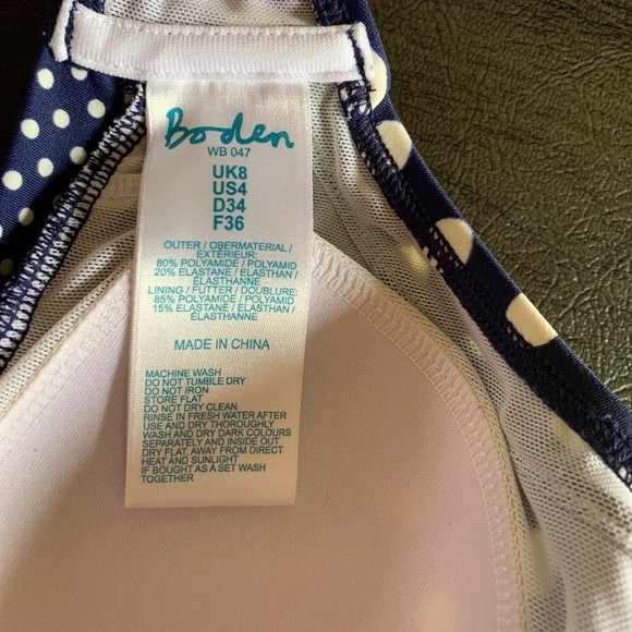 Boden | Swim | Boden Blue And White Polka Dot Bikini See Sizes In ...